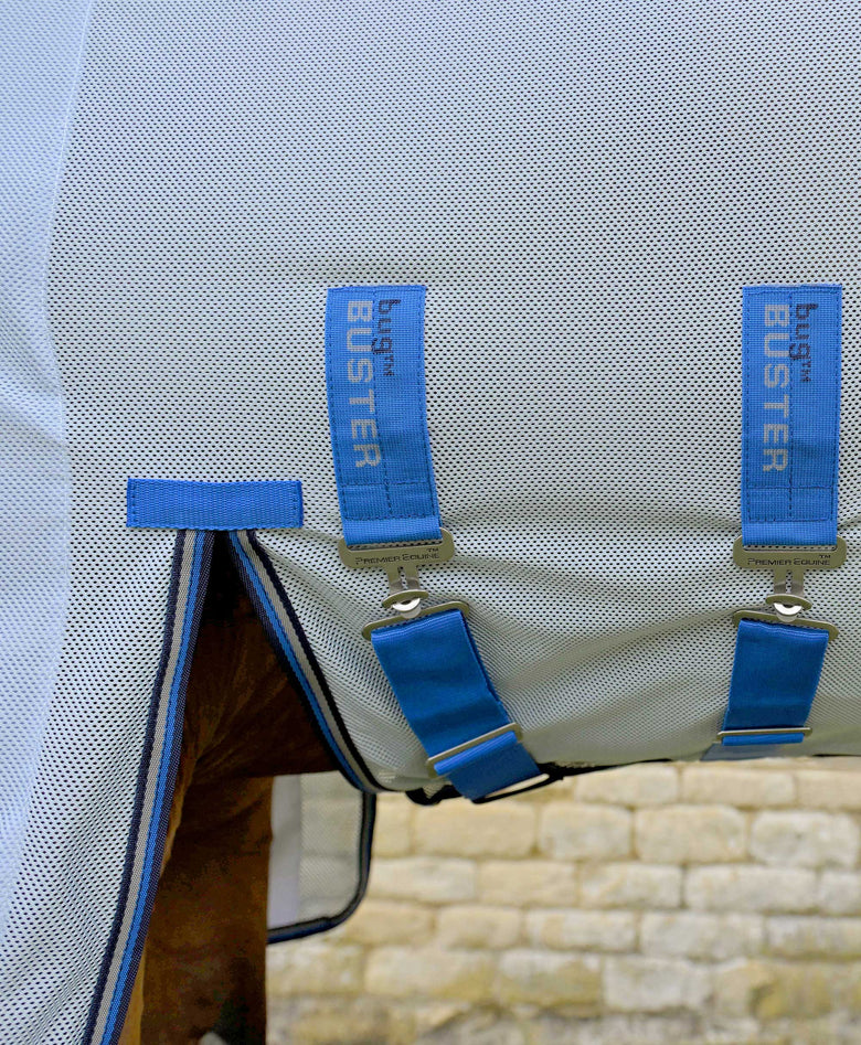 Bug Buster Fly Rug with Detachable Neck and Belly Flap Blue