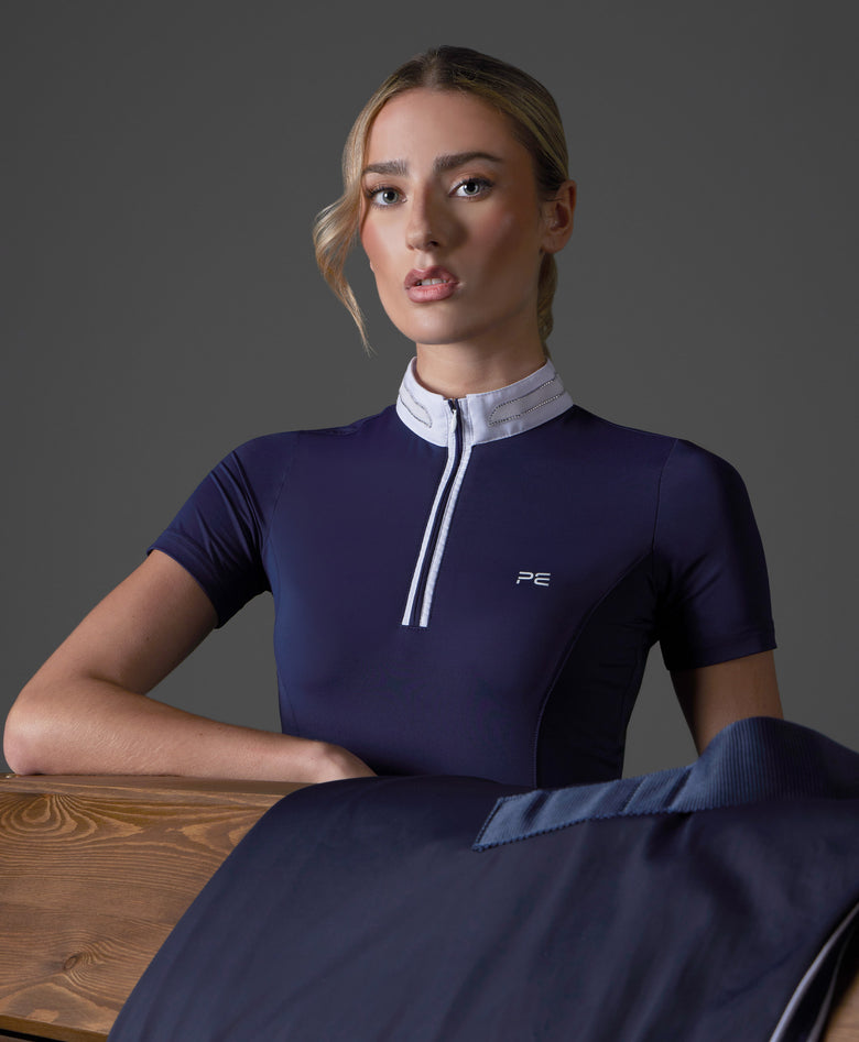 Maria Diamante Show Shirt Navy