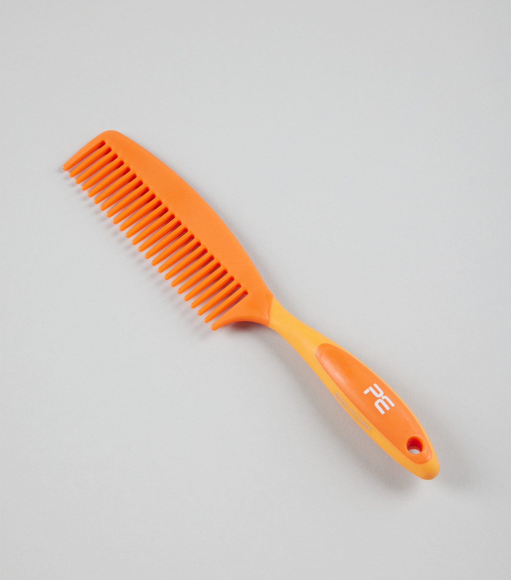 Soft-Touch Mane Comb with Handle Orange & Amber