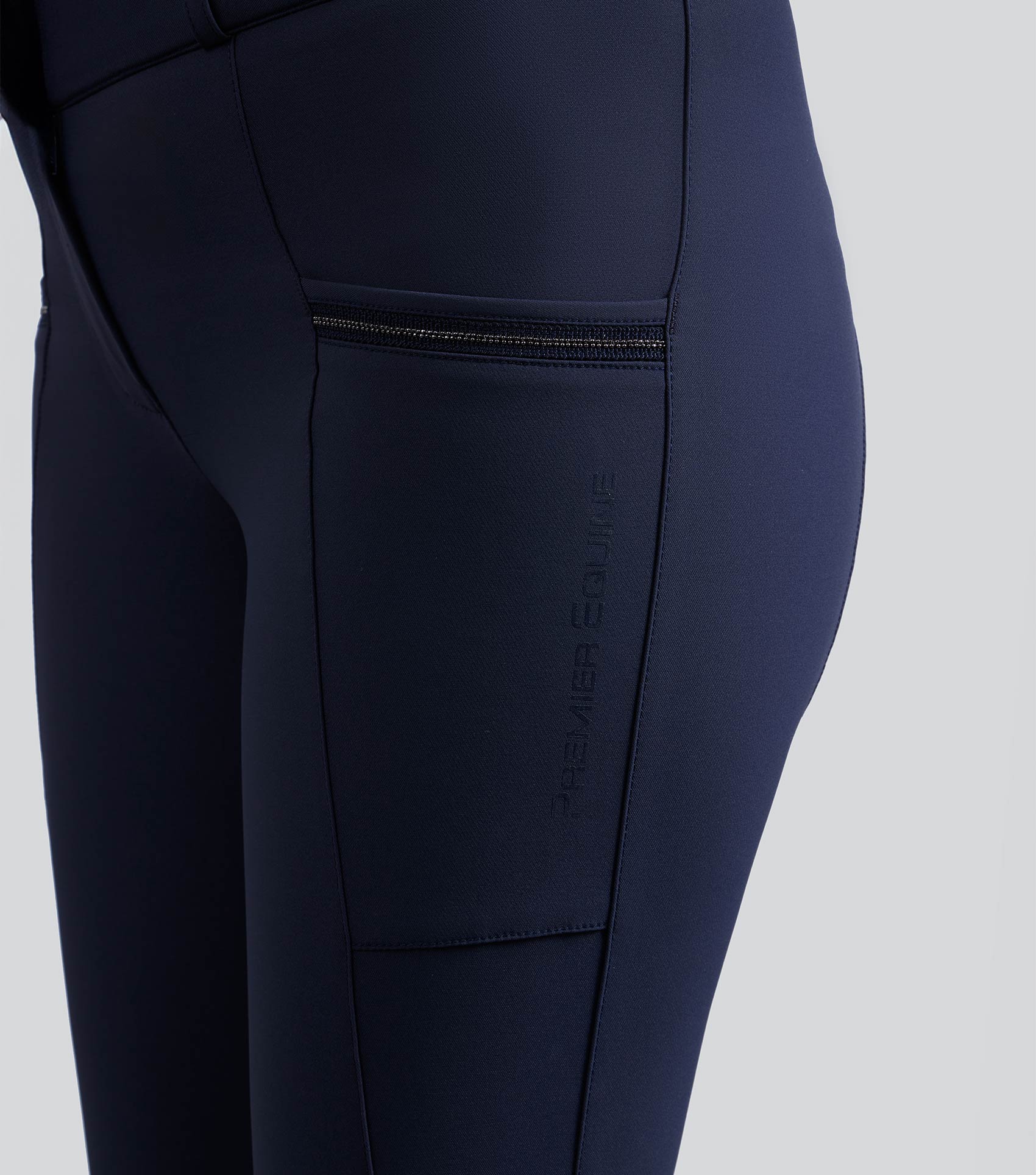 Ofena Womens Gel Knee Riding Breeches Navy