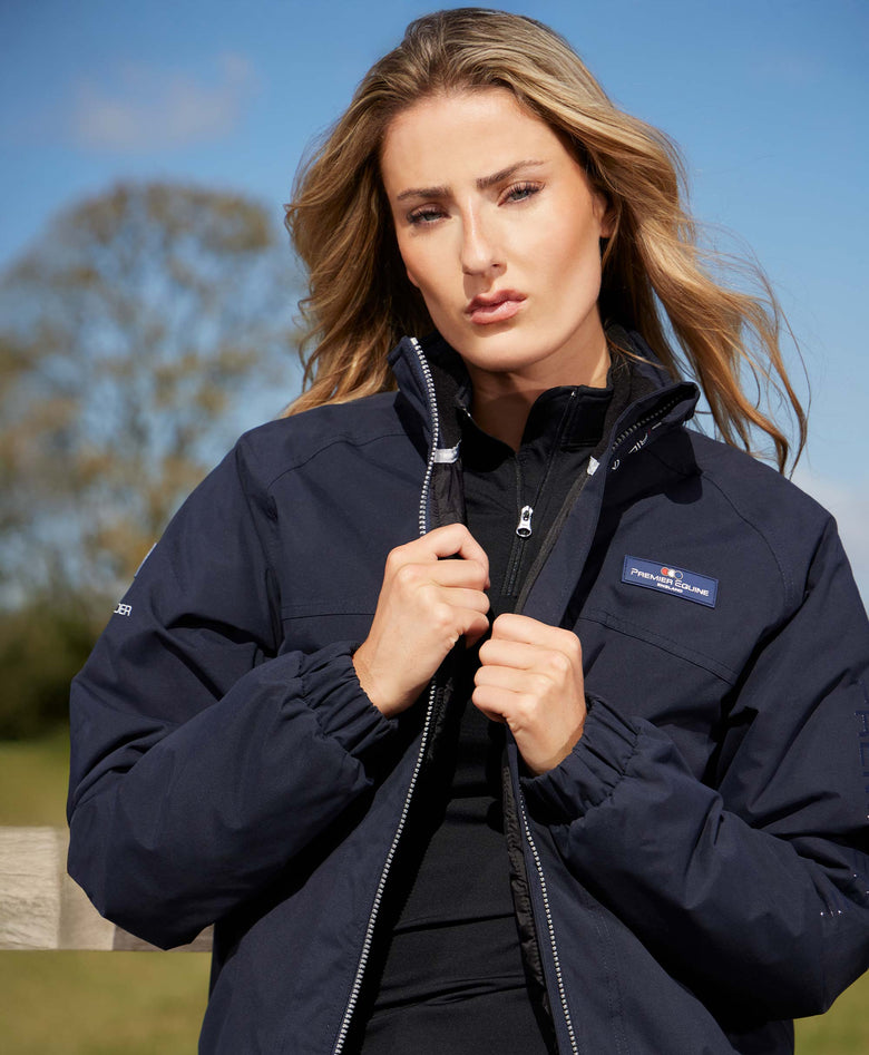 Pro Rider Unisex Waterproof Riding Jacket Navy