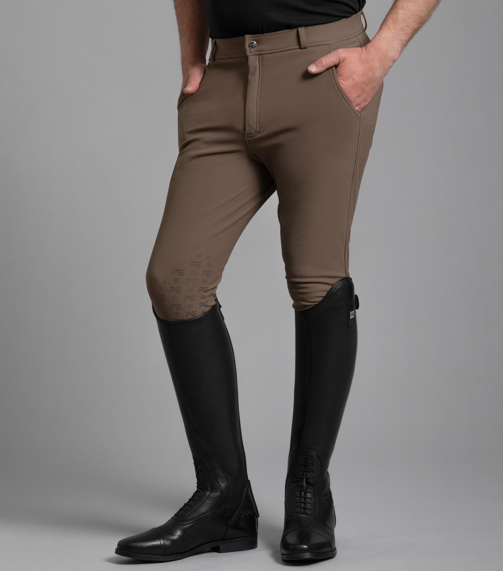 SALE - Santino Men's Gel Knee Riding Breeches Walnut